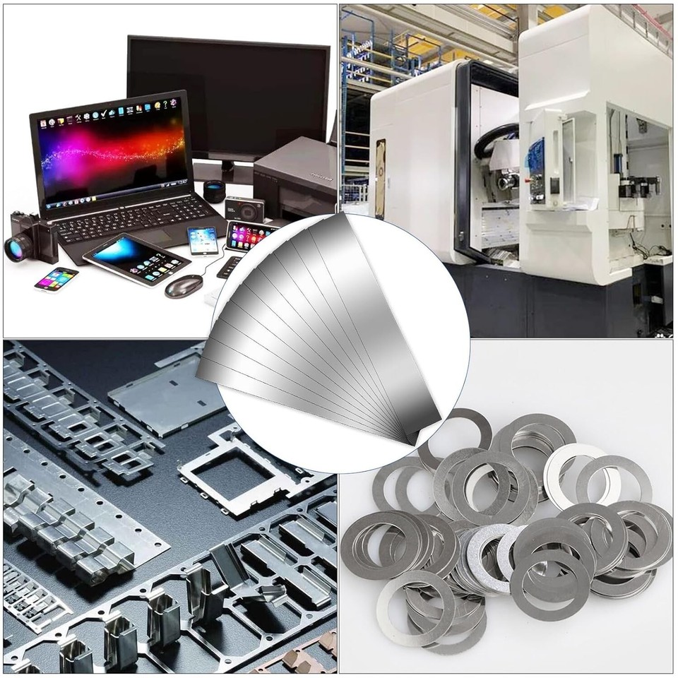 30 Pieces Shim Stock Assortment Metal Shim Stock 304 Stainless Steel ...