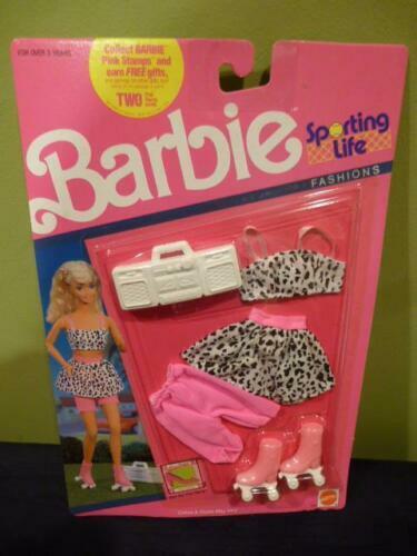 Barbie Sporting Life Fashion 777 NIP 1990 Roller Skating Boom Box Neon ...