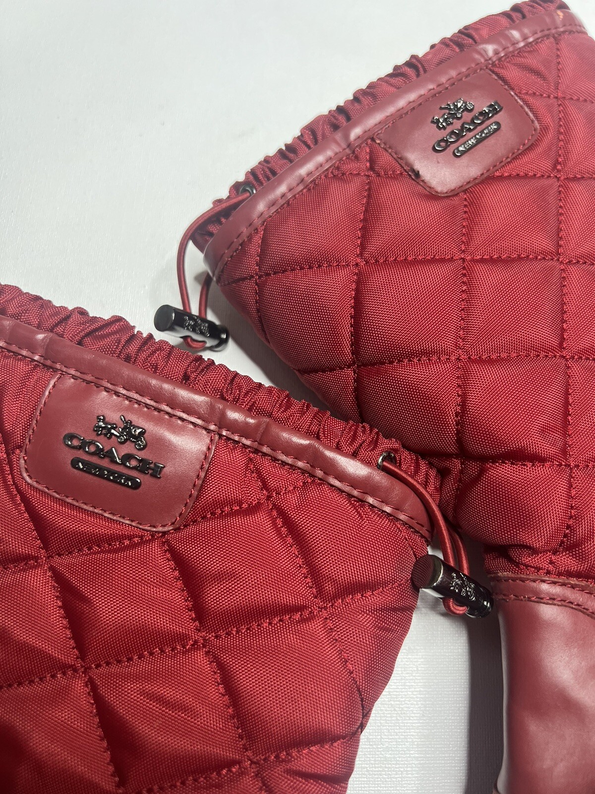 COACH “Samara” Quilted Winter Boots RED WINE Size Wom… - Gem