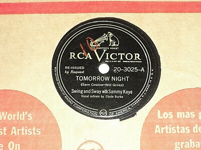 SAMMY KAYE-Tomorrow Night (1948) RCA VICTOR 10" 78 RPM Shellac Single ...