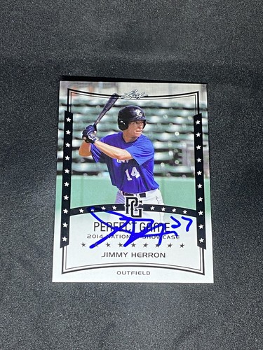 Jimmy Herron 2014 Leaf Perfect Game #146 Auto Autographed Signed Card ...
