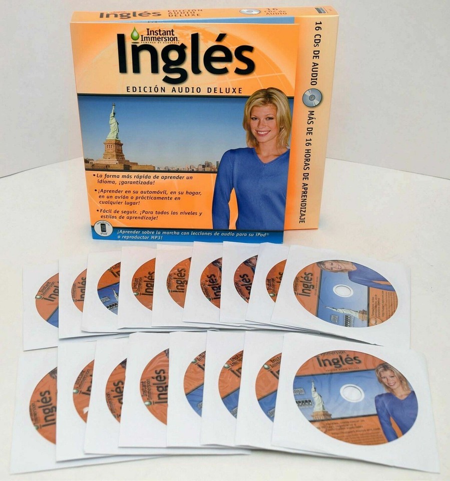 NEW Instant Immersion English Deluxe Edition Audio 16-CD-Rom Ingles ...