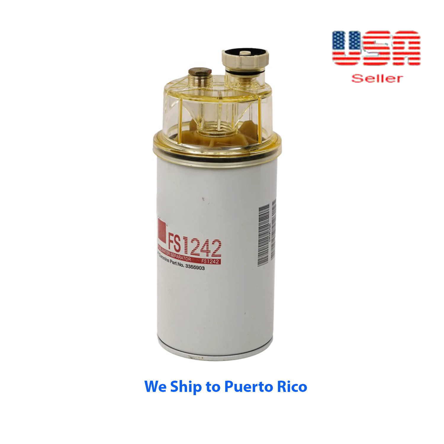 FS1242 Fuel Water Separator with plastic bowl Fit Freightliner 2001 ...