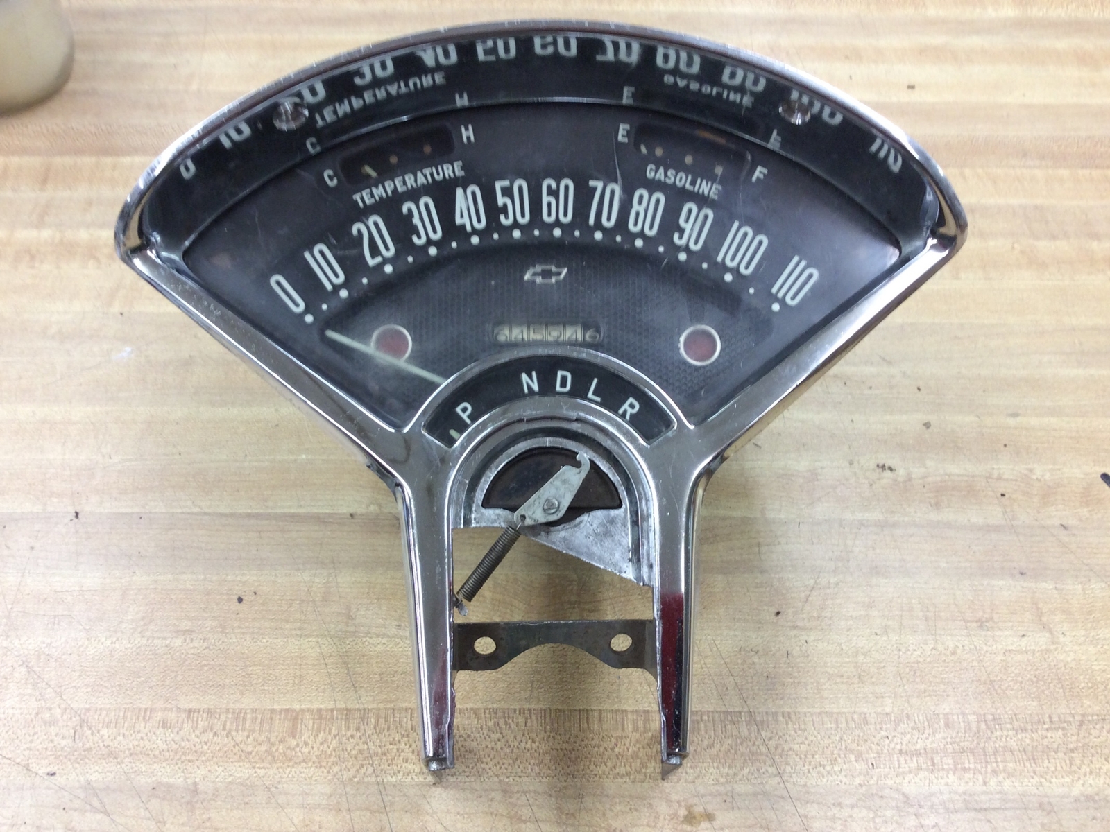 1955-1956 Chevrolet Instrument Cluster And Bezel SR27