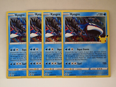 Kyogre 003/025 Holo Celebrations Pokemon 25th Anniversary TCG Card ...