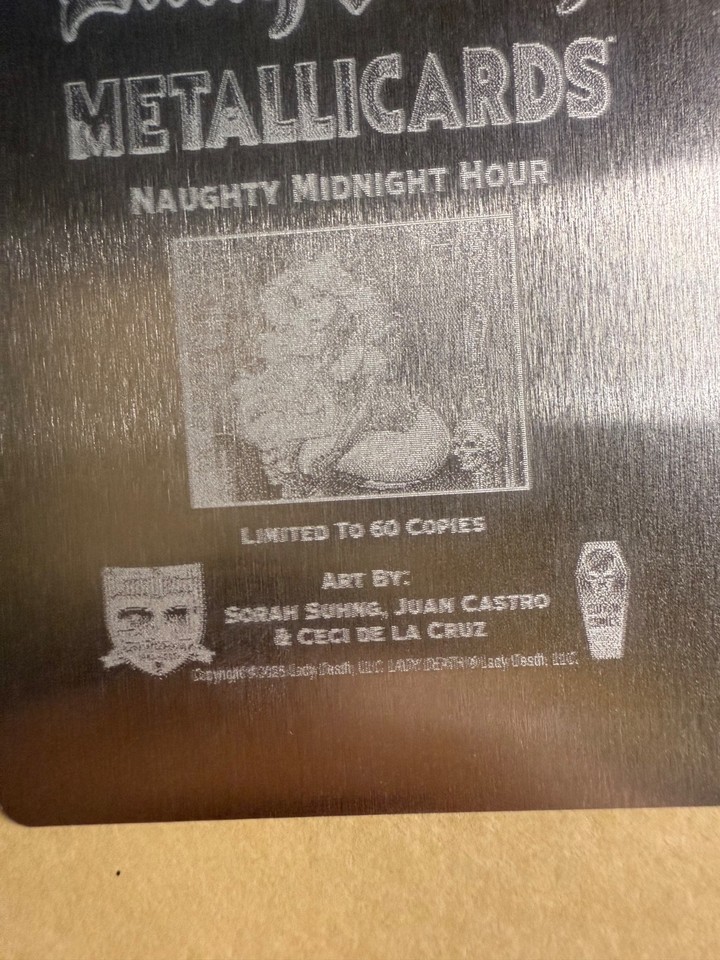 Lady Death MetallicardsNaughty Midnight Hour Coffin Comics 2025 Signed ...