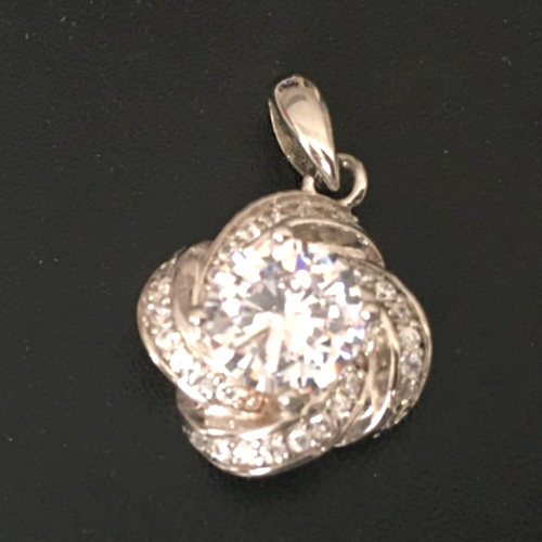 Vtg Necklace Pendant MARKED IBB CN 925 STERLING SILVER Glitzy Jewelry ...