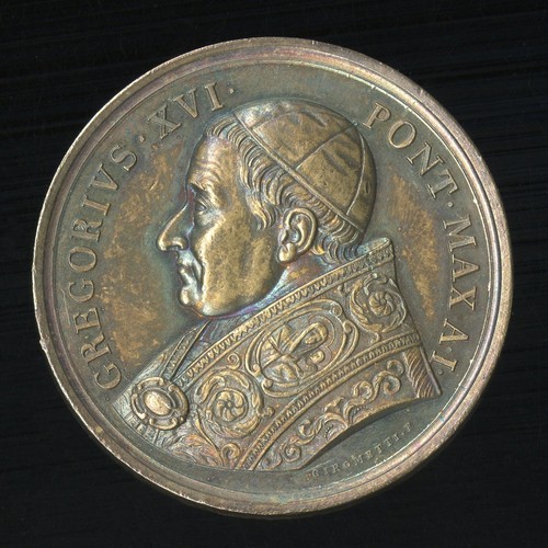 Vatican Papal States Silver 1831 Medal Pope Gregory XVI WOW TONED! NO ...