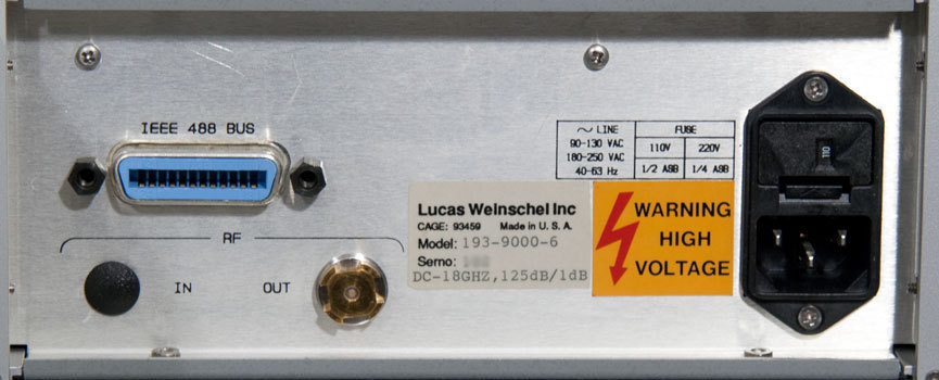Tegam/Lucas Weinschel System IIA RF Power Sensor Calibration System 0. ...