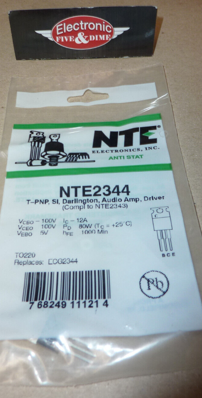 NTE2344 NTE PNP Darlington Transistor ECG2344 TO-220 1PC | eBay