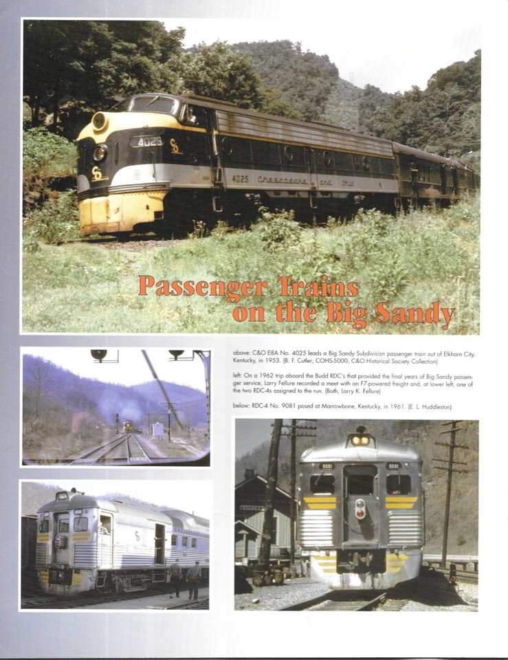 Chesapeake & Ohio C&O Jan. 2003 Big Sandy Passenger Trains Valley ...