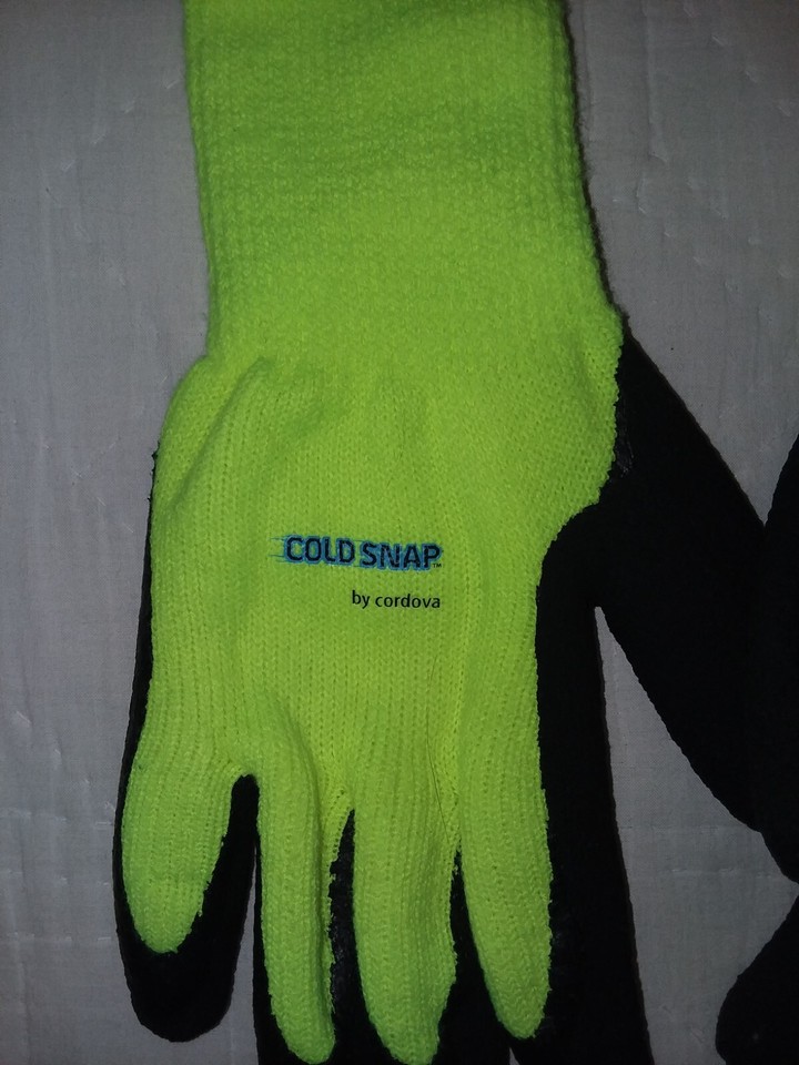 Cold Snap Hi-Vis Work & Safety Gloves Cordova Insulated Rubber Grip ...