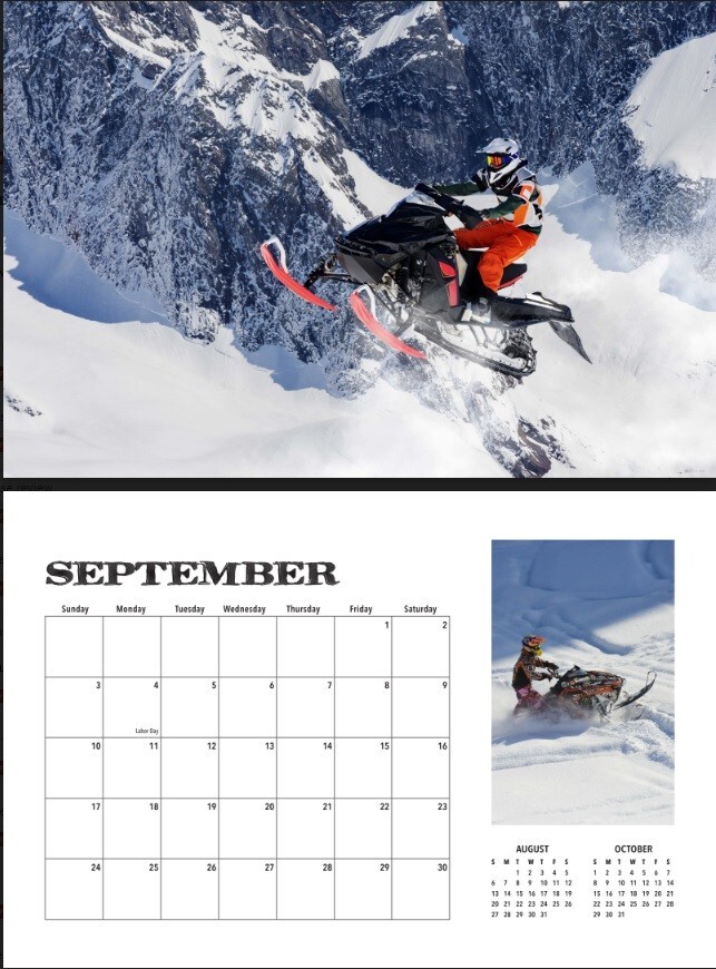 2023 SNOWMOBILE CALENDAR | eBay