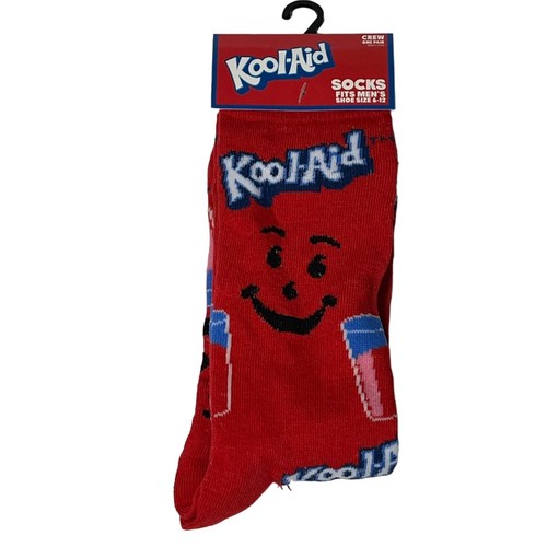Kool Aid Socks Men Red Blue White Crazy Fun Crew One Pair Novelty Gift ...