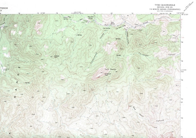 Tybo, Nevada 1968 Vintage USGS Topo Map 7.5 Quadrangle Topographic | eBay