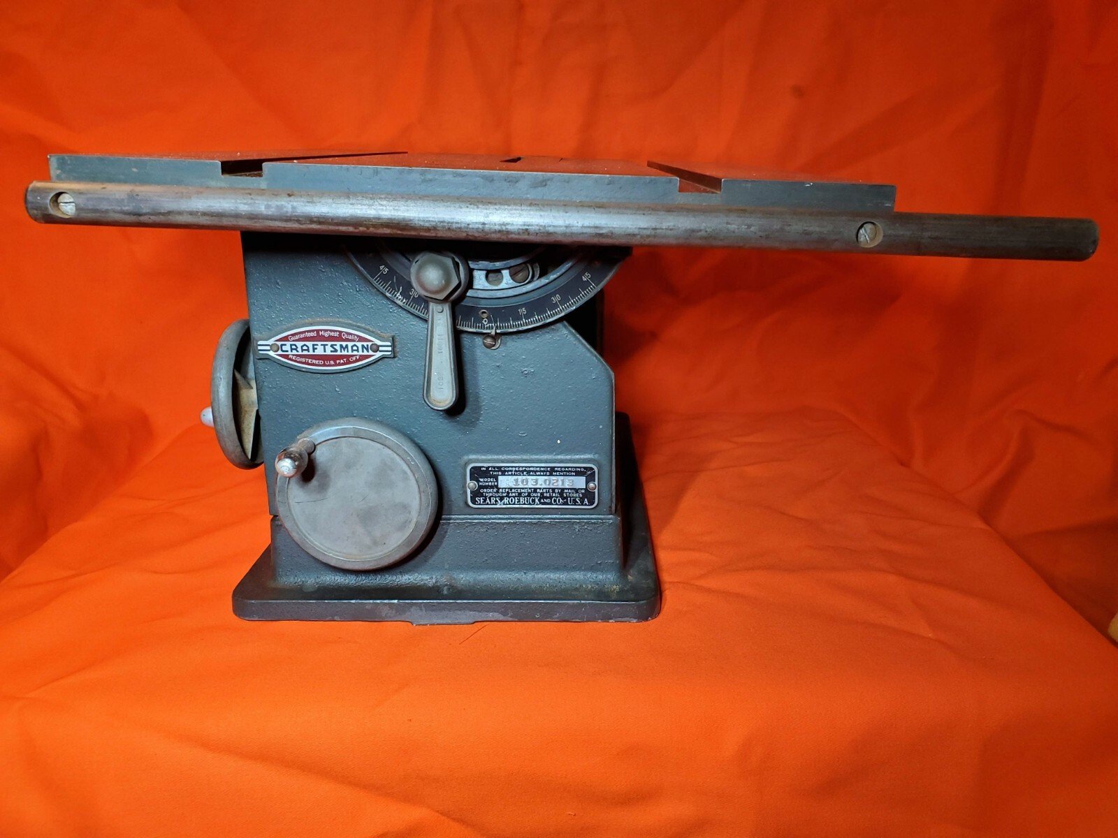 VINTAGE CRAFTSMAN 103.0213 TABLE SAW W/ FENCE / NO MOTOR | eBay