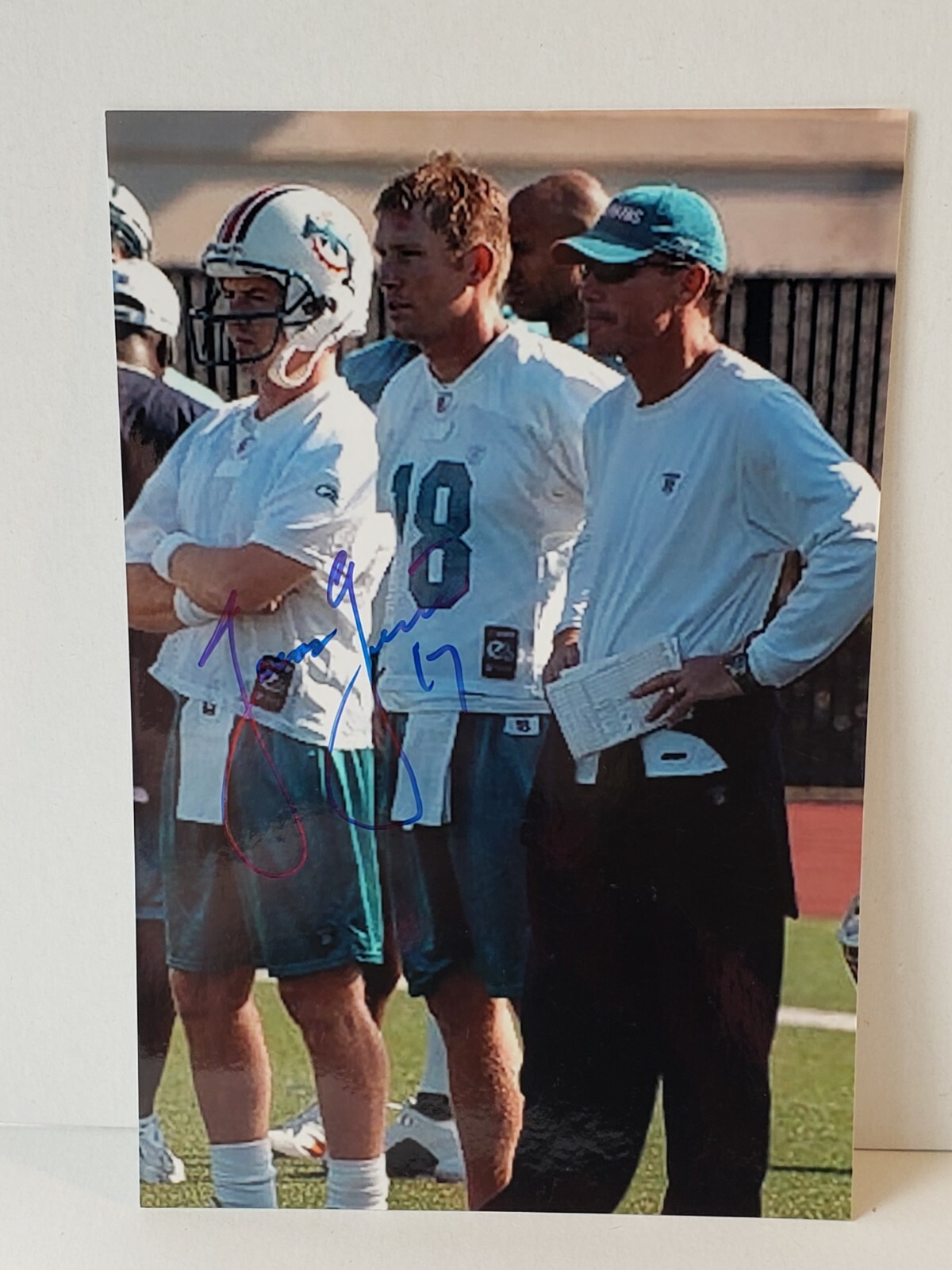 Jason Garrett AUTOGRAPHED 4x6 photo - Cowboys, Giants, Dolphins ...