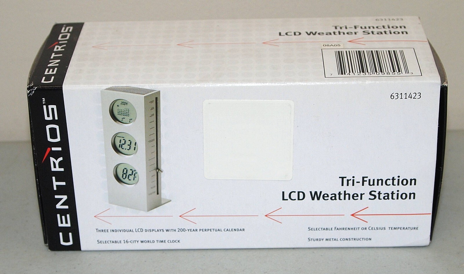 Centrios Digital Weather Station With Calendar World Clock Temperature ...