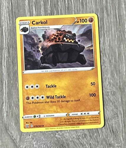 Carkol 079/163 - Battle Styles - Reverse Holo - Uncommon - Pokemon Card ...