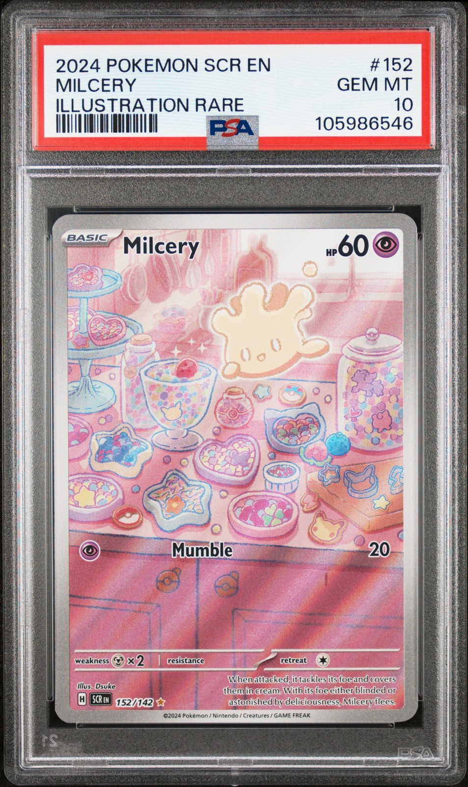 Milcery 2024 Scarlet & Violet: Stellar Crown #152/142 Illustration Rare ...