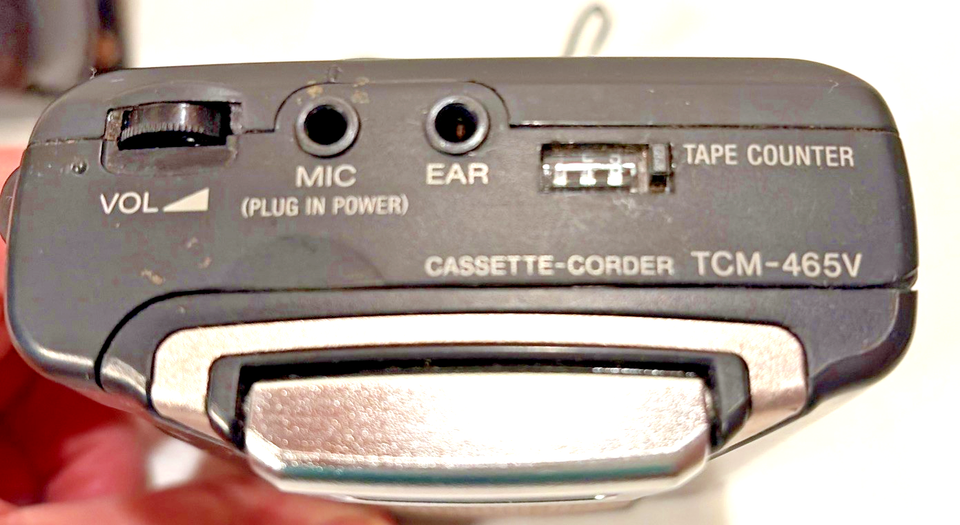 Sony VOR Cassette-Corder Recorder TCM-465V Voice Operated Recording W ...