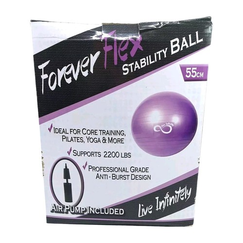 Forever Flex Soft Stability Ball 55cm Yoga Workout Exercise Pilates ...