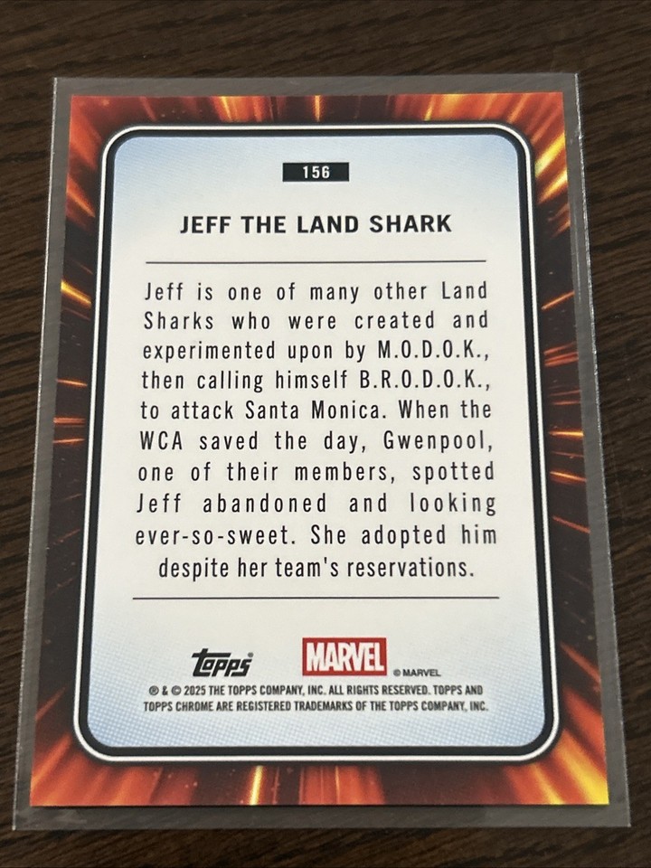 2025 Topps Chrome Marvel Jeff The Land Shark #156 Base Card | eBay