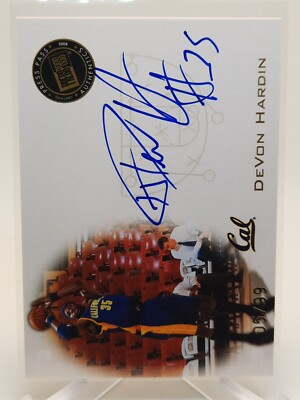 DeVon Hardin 2008 Press Pass Signings Gold /99 #PPS-DH Rookie Auto RC ...