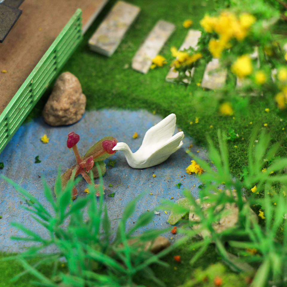 GY07087 9pcs Statue sculpture Fountain Model Train Railway HO 1:87 ...