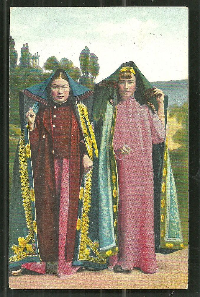 Sart Girls Women Costume Headcloth Uzbekistan Central Asia ca 1915 | eBay