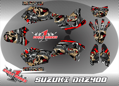 Suzuki DRZ400SM DRZ400S DRZ400 Supermoto Custom Graphics Kit Supreme ...