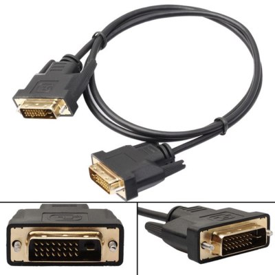 DVI Cable Gold Plated DVI D to DVI-D Male Dual Link Cable Lead Adapter ...