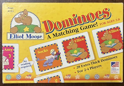 Vintage Elliot Moose Counting Games Matching Memory And Guessing ...
