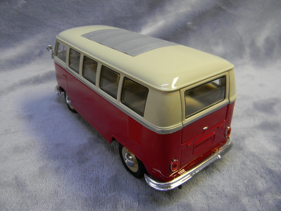 1/24 SCALE 1963 VOLKSWAGEN T1 MICROBUS RED & CREAM WELLY DIECAST CAR | eBay