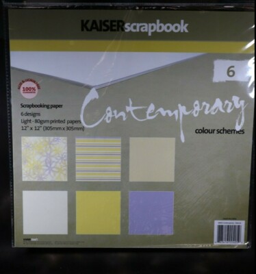 Kaiser Scrapbooking 12x12 Paper Pack Contemporary Natural 6 designs | eBay
