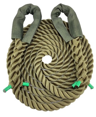 24mm Olive Green Nylon 12 Tonne Recovery Tow Rope x 4 Metres - 4 x 4 ...
