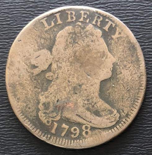 1798 Draped Bust LARGE CENT - United States EARLY COPPER - 1 Penny ...