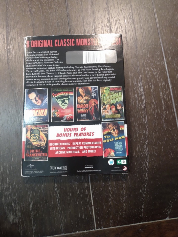 🌍 Universal Classic Monsters Collection 6 movies collection DVDS ‼️C8 ...