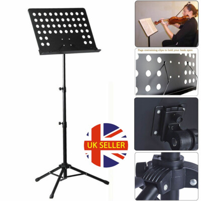 Music Stand Adjustable Metal Tripod Base Music Stand Sheet Holder Base ...