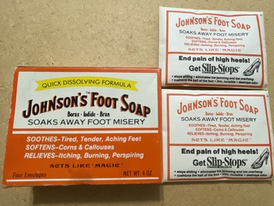 Johnsons Foot Soap Powder Soak 2 Packets With Box Discontinued NOS | eBay