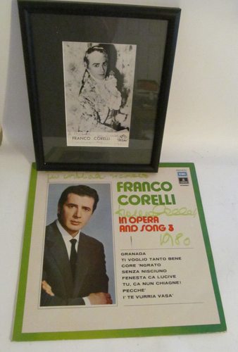 Franco Corelli Signed Autograph LP and Framed Photograph 1980 & 1988 | eBay