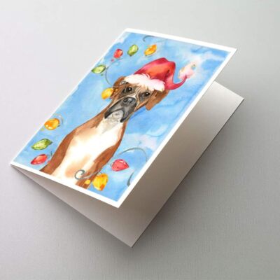 Christmas Lights Boxer Greeting Cards and Envelopes Pack of 8 ...