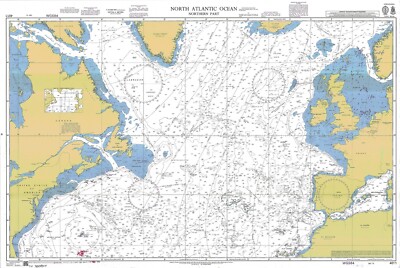 Admiralty 4011 North Atlantic Ocean Northern Part Chart Map Maritime ...