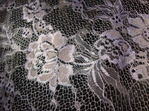 45" Wide Coffee and Cream Lace Shimmery Lace Truffle Victorian Style ...