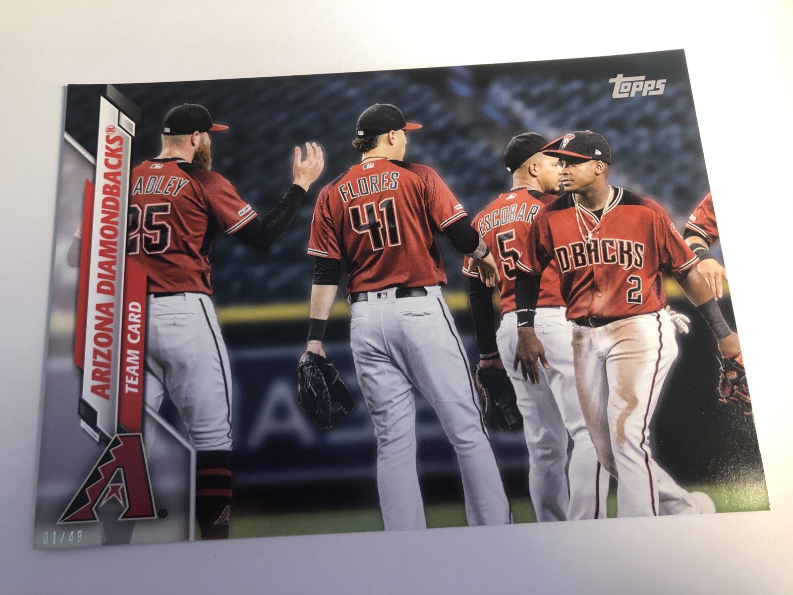 2020 Topps Team Card Jumbo 5x7 Arizona Diamondbacks 651 01/49 | eBay