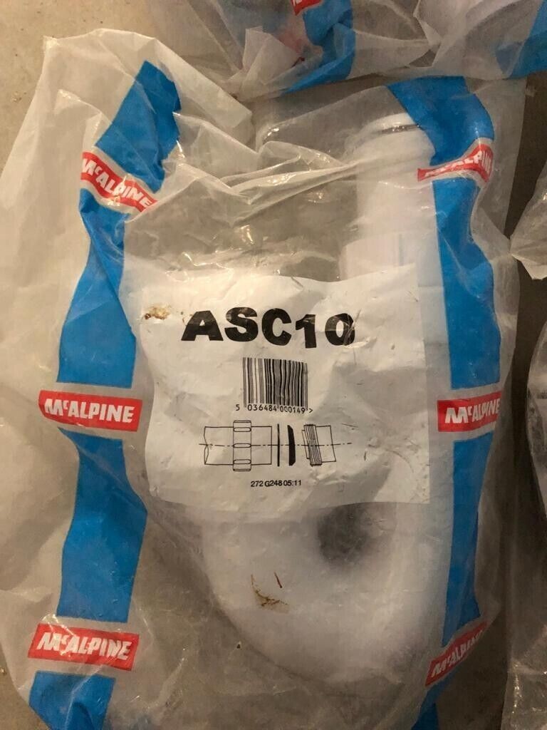 McAlpine ASC10 Adjustable Inlet Tubular Swivel 'P' Trap 1 1/2" - 38mm ...