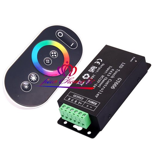 LED Touch Controller DC12V-24V 18A Wireless RF Panel Dimmer for RGB ...