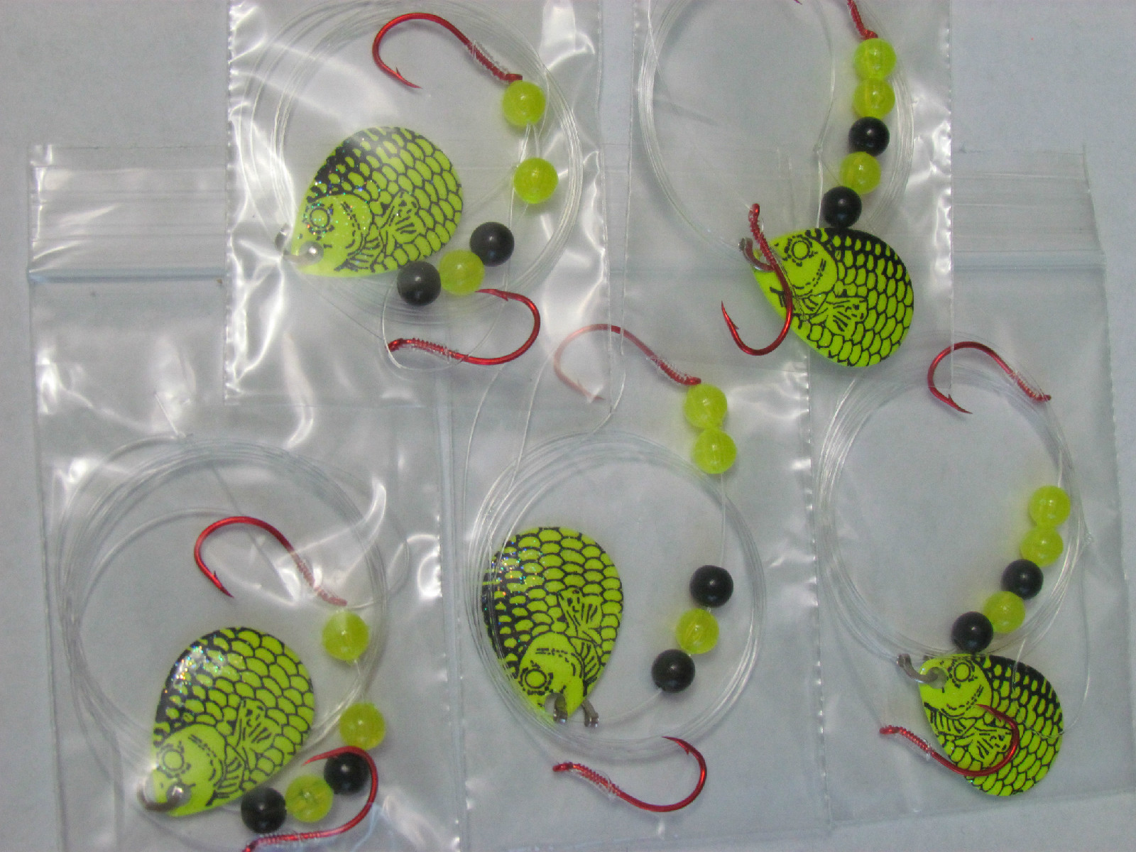 5 Spinner Rigs Leech Minnow Crawler Harness Walleye, Bass, Pike ...