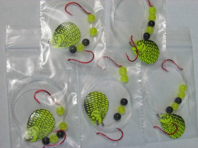 5 Spinner Rigs Leech Minnow Crawler Harness Walleye, Bass, Pike ...