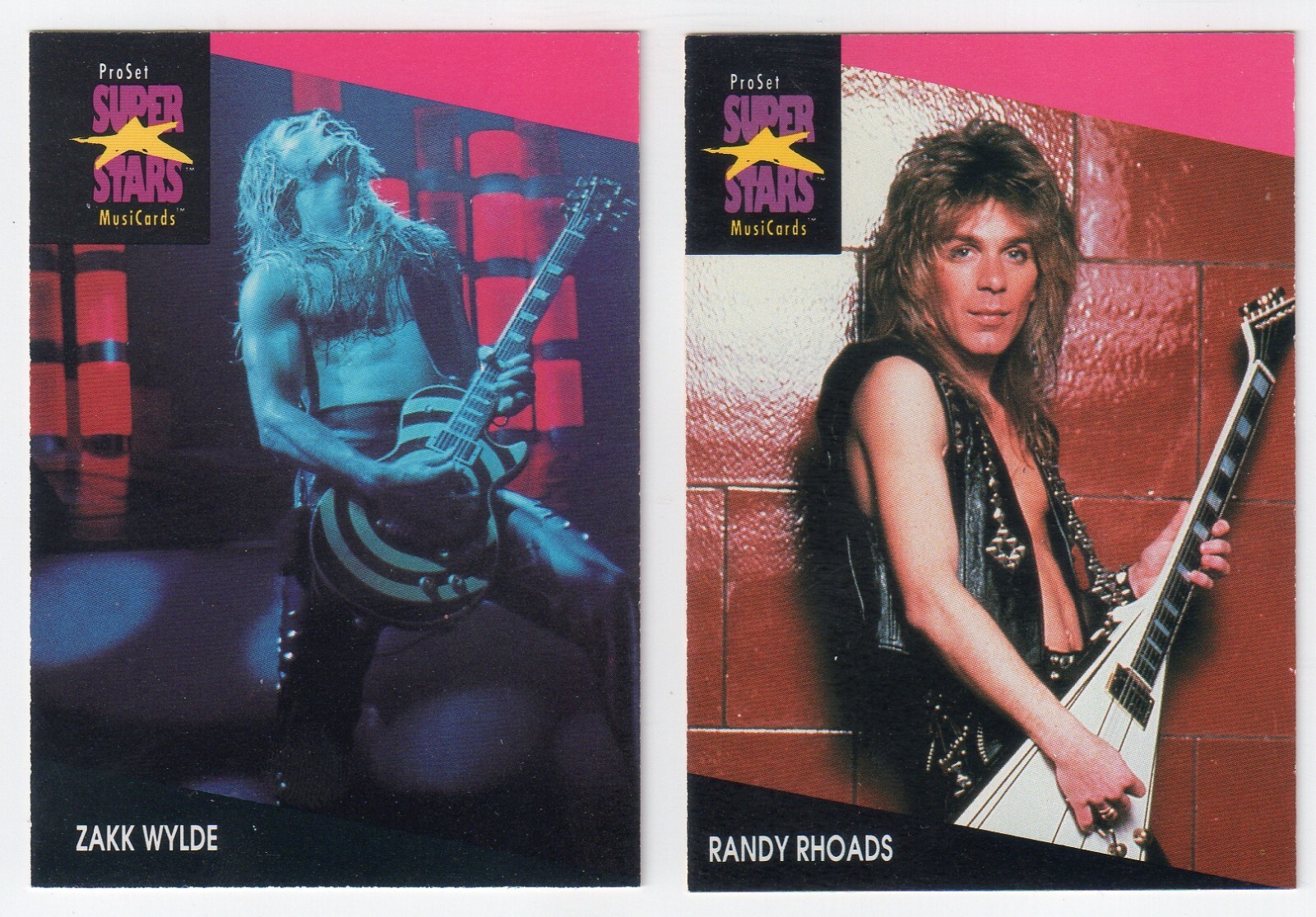 ProSet Super Stars MusiCards Zakk Wylde and Randy Rhoads Cards - Ozzy ...